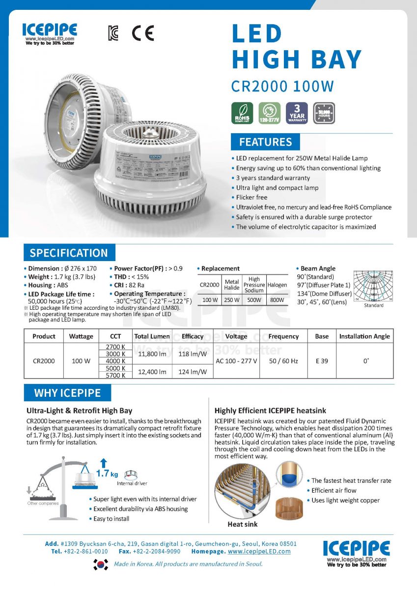 CR2000-100W – ICEPIPE